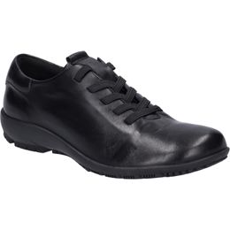 Josef Seibel Damen Schn&uuml;rschuh "Charlotte 01, black-black", Gr. 39, schwarz, Obermaterial: 100% Rindsleder Leather cow., Schuhe