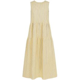 A-Linien-Kleid NORR "NORR dress Frida", Damen, Gr. 42, gelb stripe, Obermaterial: 50% Baumwolle, 50% Polyester, Kleider