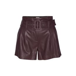 Lascana Damen Shorts, rot, Gr. 36, unifarben, Web, Obermaterial: 100% Polyester. Beschichtung: 100% Polyurethan, Hosen, aus Lederimitat, Kunstleder