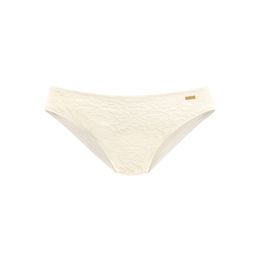 Buffalo Damen Bikini-Hose "Bubble", beige, Gr. 38, Strukturmuster, Obermaterial: 96% Polyamid, 4% Elasthan. Futter: 92% Polyester, 8% Elasthan,