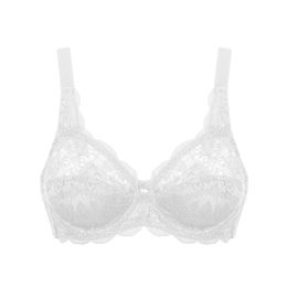 SuSa Damen B&uuml;gel-BH "BH mit B&uuml;gel Latina", Gr. 75, wei&szlig;, Spitze, Obermaterial: 77% Polyamid PA. 15% Baumwolle CO. 8% Elasthan EL., BHs