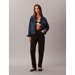 Damen Mom-Jeans "NEW MOM JEAN", schwarz, Gr. 26, Calvin Klein Jeans, Denim/Jeans, Obermaterial: 99% Baumwolle, 1% Elasthan, Jeans, mit Markenlabel am