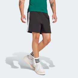 Herren Shorts "M 3S SJ 7 SHO", schwarz-weiß, Gr. M, adidas Sportswear, Obermaterial: 74% Baumwolle, 26% Polyester, Hosen, drei Streifen