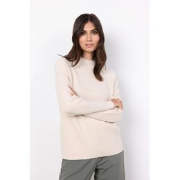 soyaconcept Damen Stehkragenpullover "SC-KANITA 4", beige, Gr. XXL, meliert, Strick, Obermaterial: 50% Viskose, 27% Polyester, 23% Nylon, Pullover
