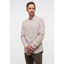 Eterna Herren Langarmhemd "SLIM FIT"beige, Gr. 46, 100% Leinen, Hemden, EASY IRON (bügelleicht)