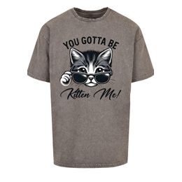 F4NT4STIC Herren T-Shirt "K&auml;tzchen You Gotta Be Kitten Me", grau, Gr. XXL, Obermaterial: 100% Baumwolle, Shirts, Premium Qualit&auml;t