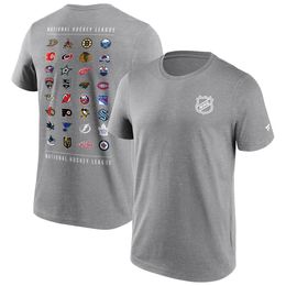 Fanatics Damen T-Shirt "Fanatics Shirt NHL All Team Graphic", grau, Gr. S, 100% Baumwolle, Shirts
