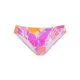 Sunseeker Damen Bikini-Hose "Butterfly", lila, Gr. 34, bedruckt, Microfaser, Polyamid, Badehosen, mit Schmetterling-Design