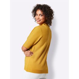 Damen Kaschmirpullover "Kaschmir-Pullover", gelb, Gr. 36, CREATION L PREMIUM, unifarben, 100% Kaschmir, Pullover