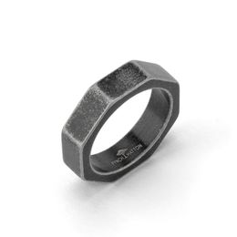 Fynch-Hatton Herren Fingerring "Schmuck Geschenk Edelstahl Ring The Classic", 62, Edelstahl, 6mm, braun, Edelstahl, Fingerringe