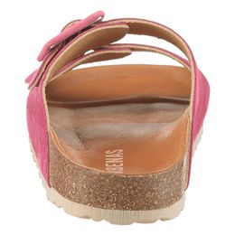 VERBENAS Damen Pantolette "Randell Velour", Gr. 36, pink, Veloursleder, Schuhe, Sommerschuh, Flat, Hausschuh mit Softfu&szlig;bett