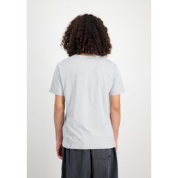 Herren T-Shirt "Alpha Puff Print T-Shirt", grau, Gr. XL, Alpha Industries, Obermaterial: 100% Baumwolle, Shirts