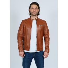Freaky Nation Herren Lederjacke "Lucky Jim-FN", braun, Gr. L, Oberstoff: 100% Leder; Futter: 100% Baumwolle, Jacken