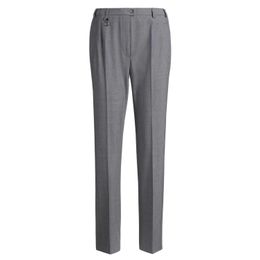 GOLDNER Damen Stoffhose "Trevira-Schurwollhose CARLA", silber, Gr. 42, Obermaterial: 53% Polyester PES. 43% Schurwolle WV. 4% Elasthan EL., Hosen