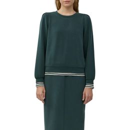 s.Oliver Damen Sweatshirt, gr&uuml;n, Gr. 42, unifarben, Sweatware, Obermaterial: 47% Modal, 41% Polyester, 12% Elasthan, Sweatshirts, mit B&uuml;ndchen