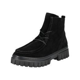 Gabor COMFORT Damen Schn&uuml;rstiefelette "Gabor Comfort Stiefelette Veloursleder", Gr. 39, schwarz, Veloursleder, Schuhe