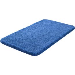 Badematte Grund, H:27mm, blau, Polyacryl, Badematten, "Melange", besonders dichter Flor