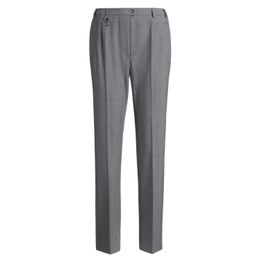 GOLDNER Damen Stoffhose "Trevira-Schurwollhose CARLA", silber, Gr. 42, Obermaterial: 53% Polyester PES. 43% Schurwolle WV. 4% Elasthan EL., Hosen