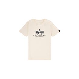 Mädchen T-Shirt "Basic T-Shirt BL K", weiß, Gr. 8, Alpha Industries, Obermaterial: 100% Baumwolle, Shirts