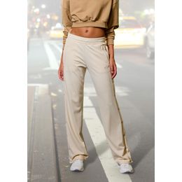 Damen Loungepants, French Connection, Gr. 36, beige, Obermaterial: 70% Viskose, 25% Polyamid, 5% Elasthan, bestickt, unifarben, Hosen, mit