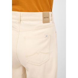 Mustang Damen Weite Jeans "Damen Style Luise Wide", beige, Gr. 29, unifarben, Denim/Jeans, 100% Baumwolle, Jeans
