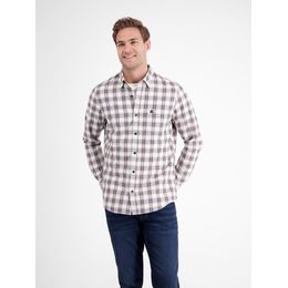 Lerros Herren Karohemd, gr&uuml;n, Gr. L, kariert, Web, Obermaterial: 100% Baumwolle, Hemden, langarm, mit Button-Down-Kragen