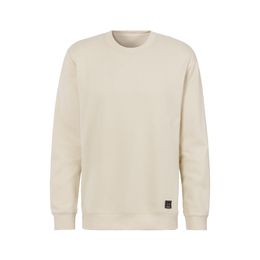 John Devin Herren Sweatshirt, beige, Gr. S, unifarben, angeraute Sweatware, Obermaterial: 60% Baumwolle, 40% Polyester, Sweatshirts, Langarm,