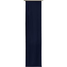 Schiebegardine WIRTH, B:57cm H:175cm, blau, Jacquard, Baumwolle, Polyester, Wohnzimmer, Gardinen, "Newbury", Ohne Befestigungszubeh&ouml;r, Breite: 57 cm