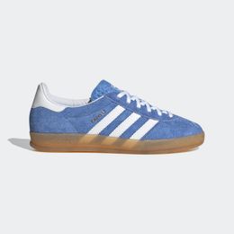 Damen Sneaker "GAZELLE INDOOR W", adidas originals, Gr. 41, blau, Leder, Synthetik, Schuhe