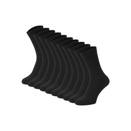 Jack & Jones JACK & JONES M&auml;dchen Kurzsocken "Socken JACBLACK SOCK 10 PACK JNR 10er Pack", Gr. 38, schwarz, Obermaterial: 72% Baumwolle CO. 26% Polyester PES. 2%