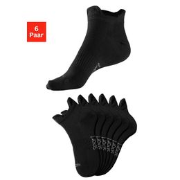 Bench. Herren Sneakersocken, Gr. 35, schwarz, Baumwollmischung, unifarben, Socken, mit feiner Mesh Konstruktion und Mittelfu&szlig;gummi