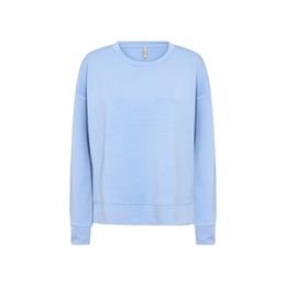soyaconcept Damen Sweatshirt "SC-BANU 164", blau, Gr. S, unifarben, Sweatware, Obermaterial: 48% Modal, 48% Polyester, 4% Elasthan, Sweatshirts, aus