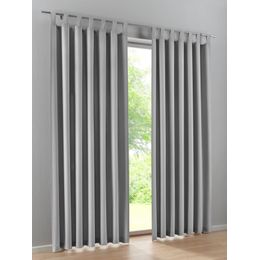 Vorhang HEINE HOME, B:140cm H:245cm, grau, Polyester, Gardinen