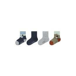 Camano Mädchen Socken "Socken 4er Pack", Gr. 19overland trek, 70% Baumwolle, 29% Polyamid, 1% Elasthan, gemustert, Socken, 4er Pack Aus OCS