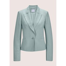 Madeleine Mode MADELEINE Damen Jackenblazer "Blazer Kurzblazer mit Leinen", grün, Gr. 44, Obermaterial: 70% Lyocell CLY. 30% Leinen LI., Blazer