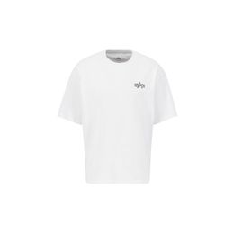 Herren T-Shirt "Signature Backprint T-Shirt", wei&szlig;, Gr. XXXL, Alpha Industries, Obermaterial: 100% Baumwolle, Shirts