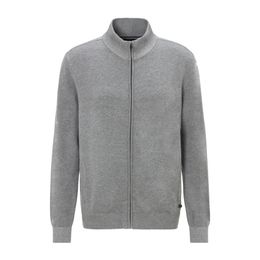 Pierre Cardin Herren Strickjacke "Strickjacke StKrgRV", grau, Gr. XXXL, unifarben, Strick, Obermaterial: 100% Baumwolle, Strickjacken, mit Taschen