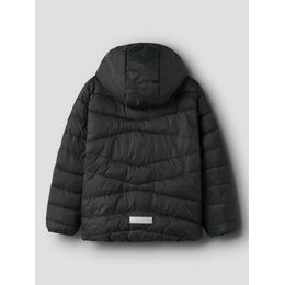 name it M&auml;dchen Winterjacke "NKFMARBLE JACKET PB", schwarz, Gr. 122, unifarben, Web, Obermaterial: 100% Nylon, Jacken