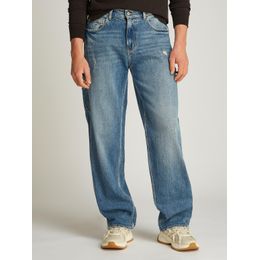 Tommy Jeans Herren Loose-fit-Jeans "Jamie Loose Straight", blau, Gr. 36, unifarben, Denim/Jeans, Obermaterial: 99% Baumwolle, 1% Elasthan, Jeans, mit