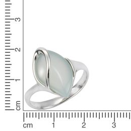 Vivance Damen Fingerring "925/- Sterling Silber Aqua Achat", 056 (17,8), 4,35, Silber 925 (Sterlingsilber), wei&szlig;, Silber 925 (Sterlingsilber),