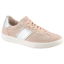 Legero Damen Sneaker "SILENCE", Gr. 37, silber, Glattleder, Veloursleder, Schuhe, Retro Sneaker, Schn&uuml;rschuh mit zus&auml;tzlichem Innenrei&szlig;verschluss