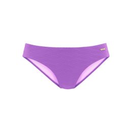 Sunseeker Damen Bikini-Hose "Loretta", lila, Gr. 42, Strukturmuster, unifarben, Polyamid, Badehosen, mit Strukturmuster