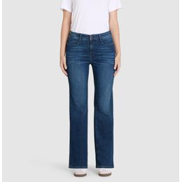 MAC Damen Bootcut-Jeans "LAURA", blau, Gr. 48, Denim/Jeans, Obermaterial: 89% Baumwolle, 8% Polyester, 3% Elasthan, Jeans, Figurformende