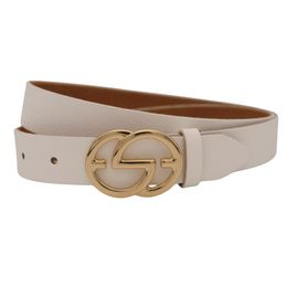AnnaMatoni Damen Lederg&uuml;rtel "AnnaMatoni Lederg&uuml;rtel Ena Lederg&uuml;rtel Ena", wei&szlig;, Gr. 115, 100% Leder, G&uuml;rtel