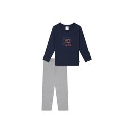 Schiesser Jungen Schlafanzug "Pyjama Kids Nightwear", Gr. 128, blau, Obermaterial: 100% Baumwolle CO., Homewear-Sets