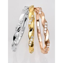 Lady Damen Ring-Set, 18, Silber 925 (Sterlingsilber), silber, Silber 925 (Sterlingsilber), Fingerringe