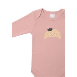 Liliput Jungen Body "Croissant", Gr. 74, rosa, 100% Baumwolle, bedruckt, Bodys, mit Rundhalsausschnitt