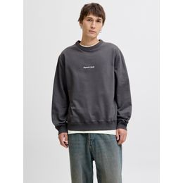 Jack & Jones JACK & JONES Jungen Sweatshirt "JORNORREBRO EMB SWEAT CREW NOOS", grau, Gr. XS, unifarben, angeraute Sweatware, Obermaterial: 89% Baumwolle, 11%