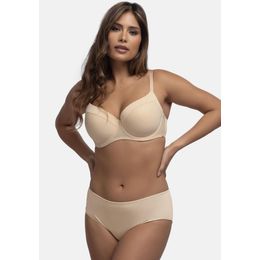 Dorina Damen Bügel-BH "Carmen", Gr. 100, beige, Microtouch, Obermaterial: 63% Polyamid, 27% Polyester, 10% Elasthan, gestreift, unifarben, BHs,
