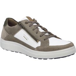 Josef Seibel Herren Sneaker "Maddox 07, weiss-taupe", Gr. 43weiß, taupe, Obermaterial: 100% Rindsleder Leather cow., Schuhe